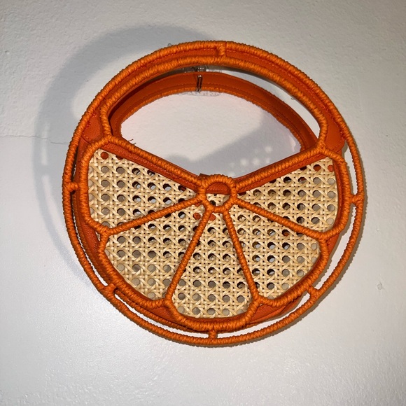 Target | Bags | Target Orange And Cream Woven Mini Bag | Poshmark